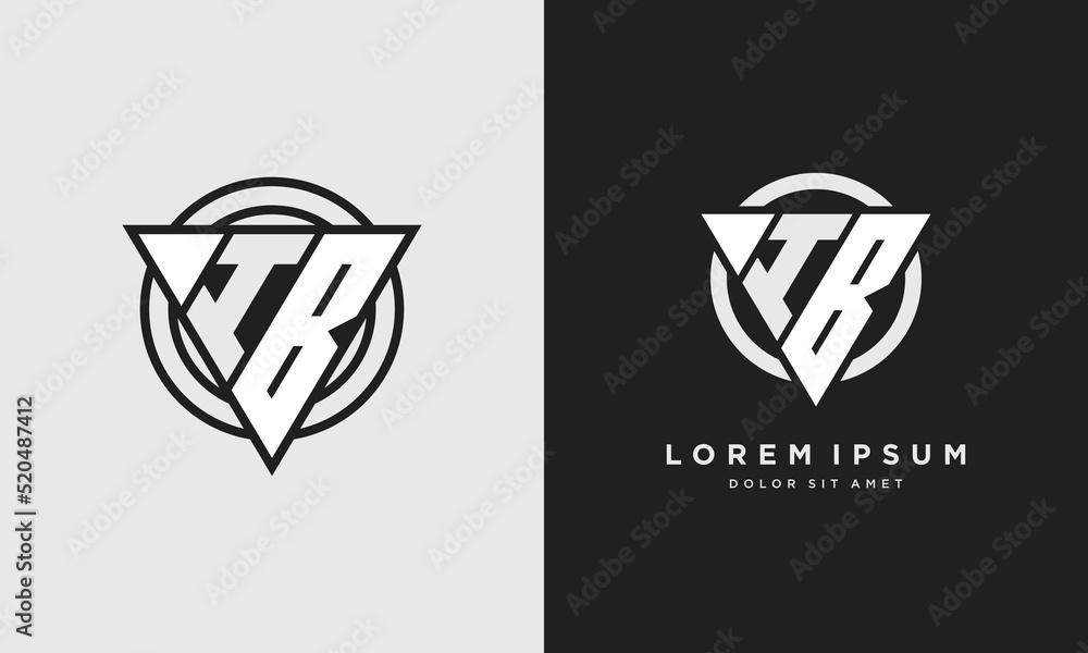 Letter IB triangle logo icon modern stylish monogram design Stock ...