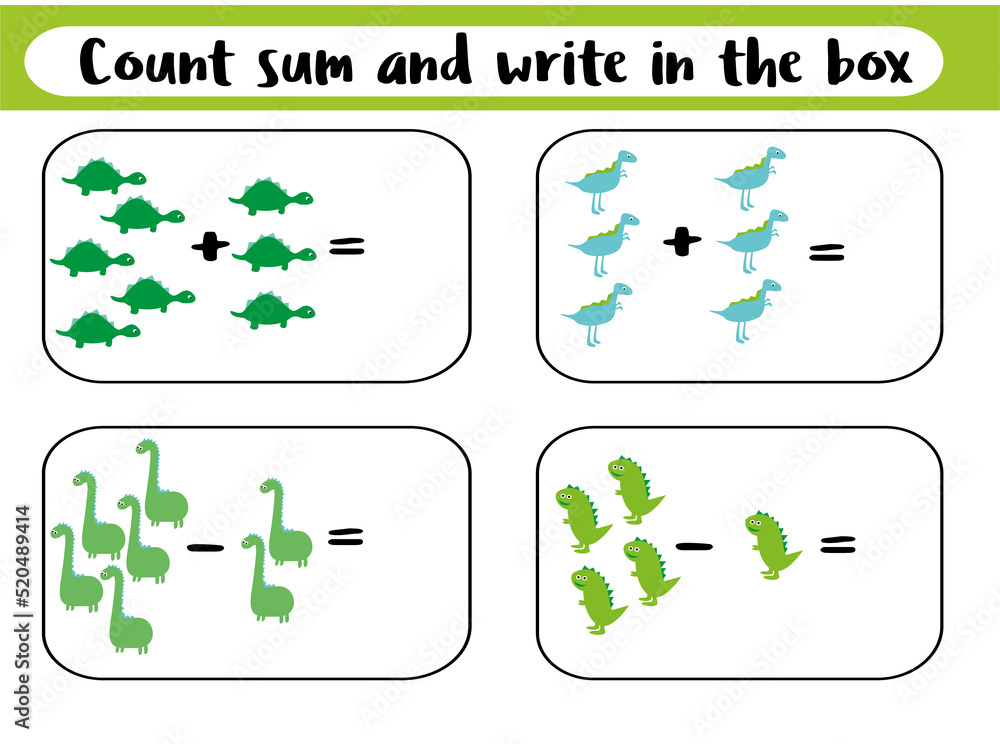 Collection of mini-games teaching counting for kids. Calculation for ...