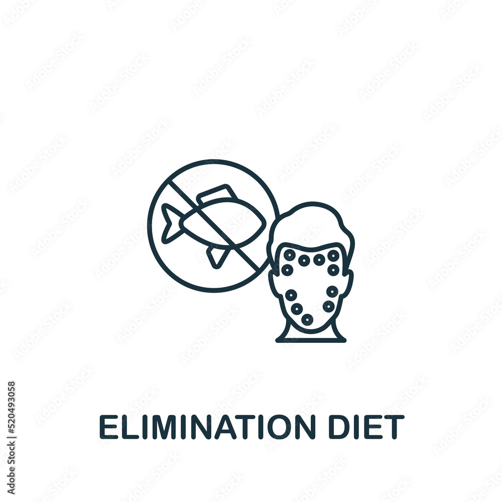 Elimination Diet icon. Monochrome simple Allergy icon for templates ...