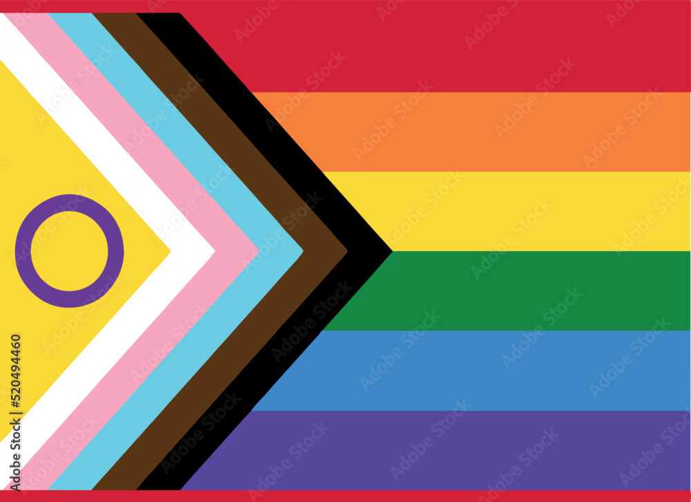 Intersex-inclusive Progress pride flag Stock Vector | Adobe Stock