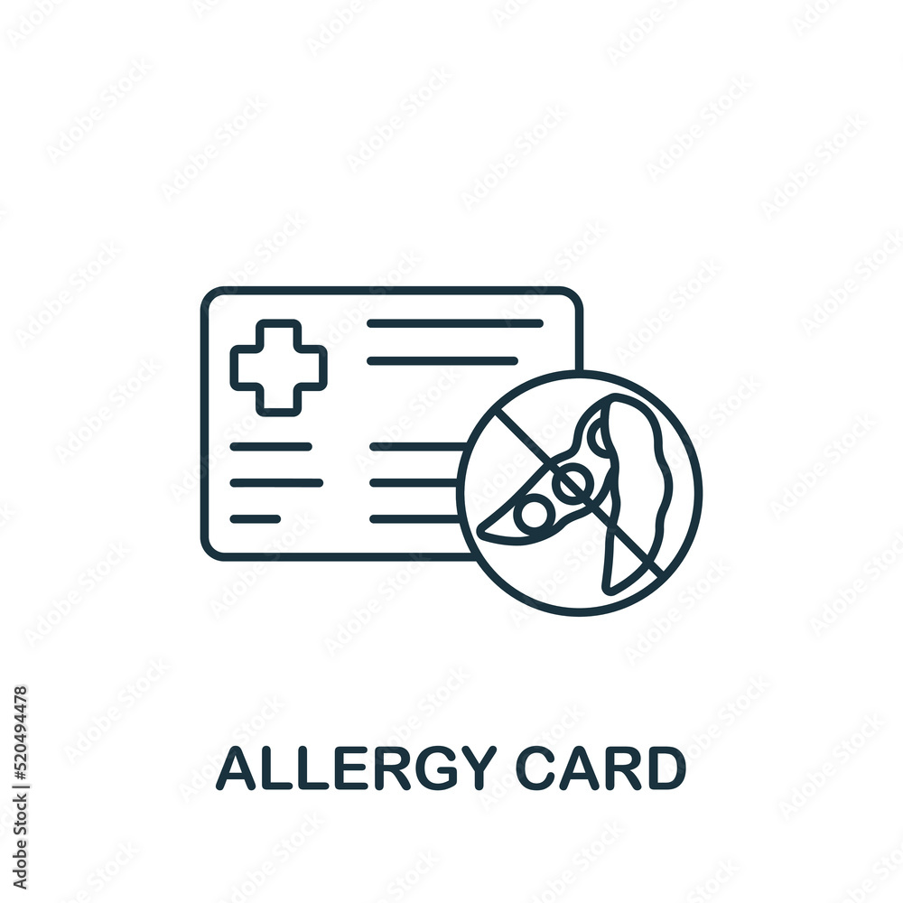 Allergy Card icon. Monochrome simple Allergy icon for templates, web ...