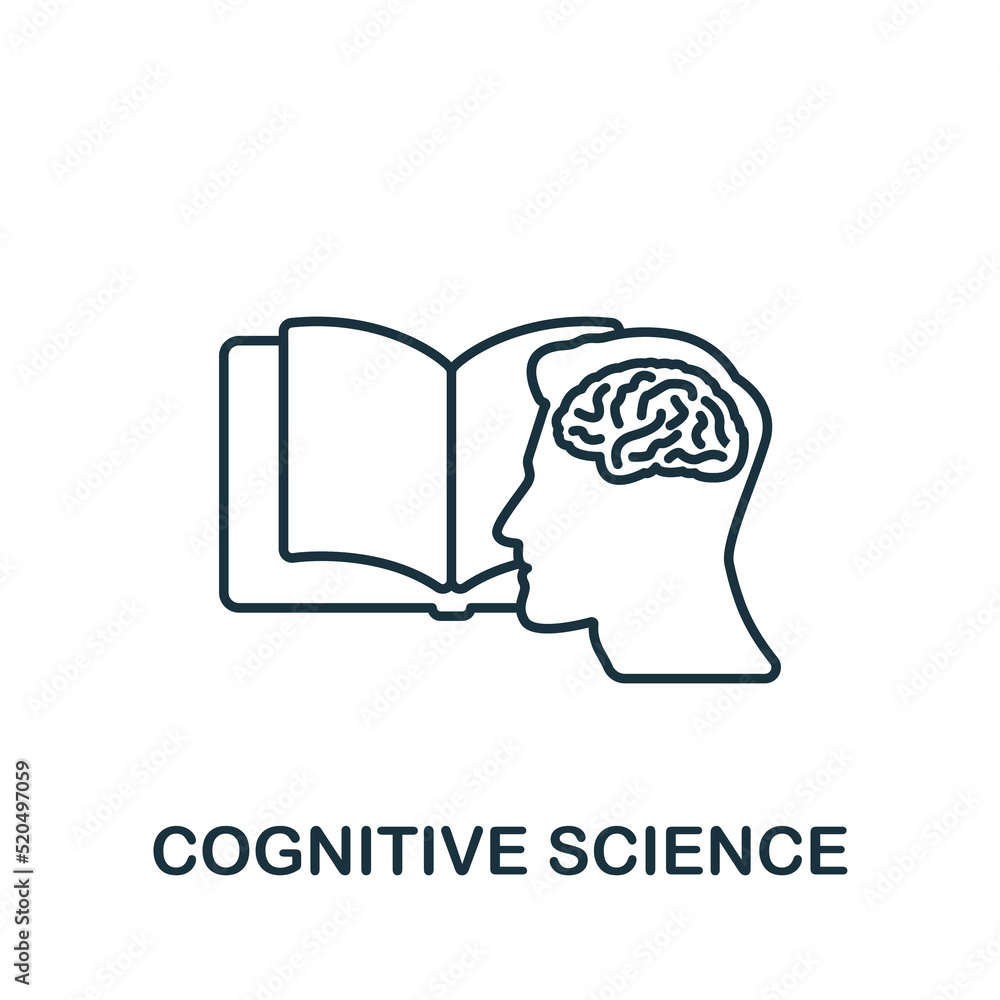 Cognitive Science icon. Monochrome simple Artificial Intelligence icon ...