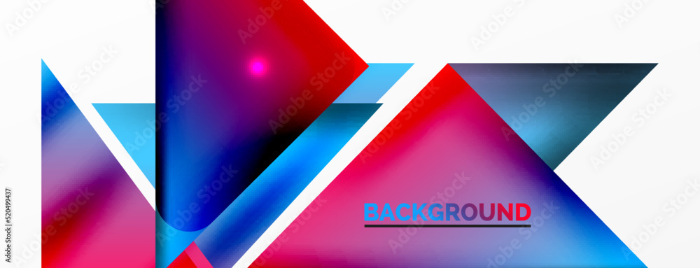 Dynamic 3d geometric abstract background. Triangles and other simple ...