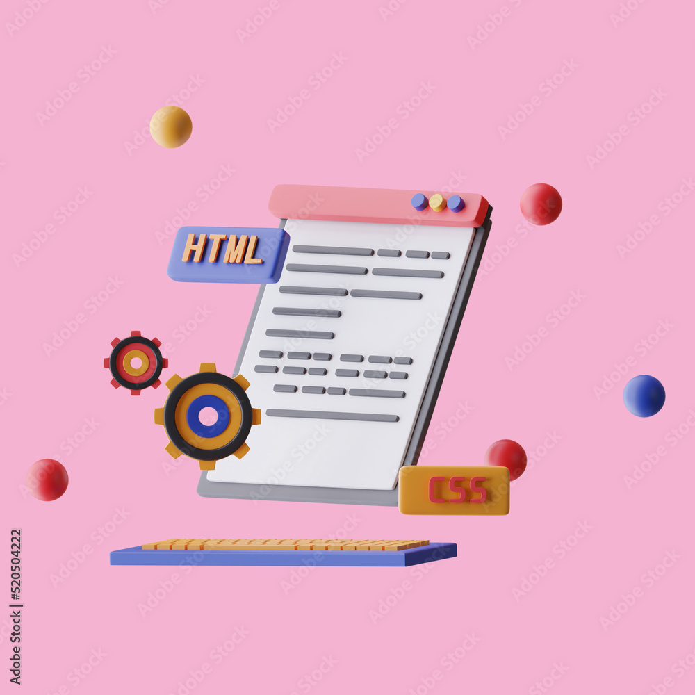 3D rendering website create by programmer and graphic designer. Website ...