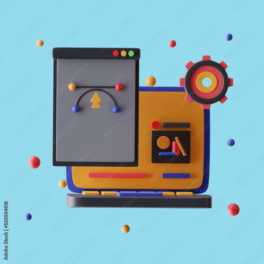 3D rendering website create by programmer and graphic designer. Website ...