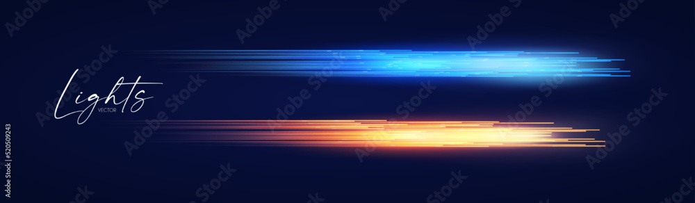 Motion light effect. Shining magic background and liquid speed light ...