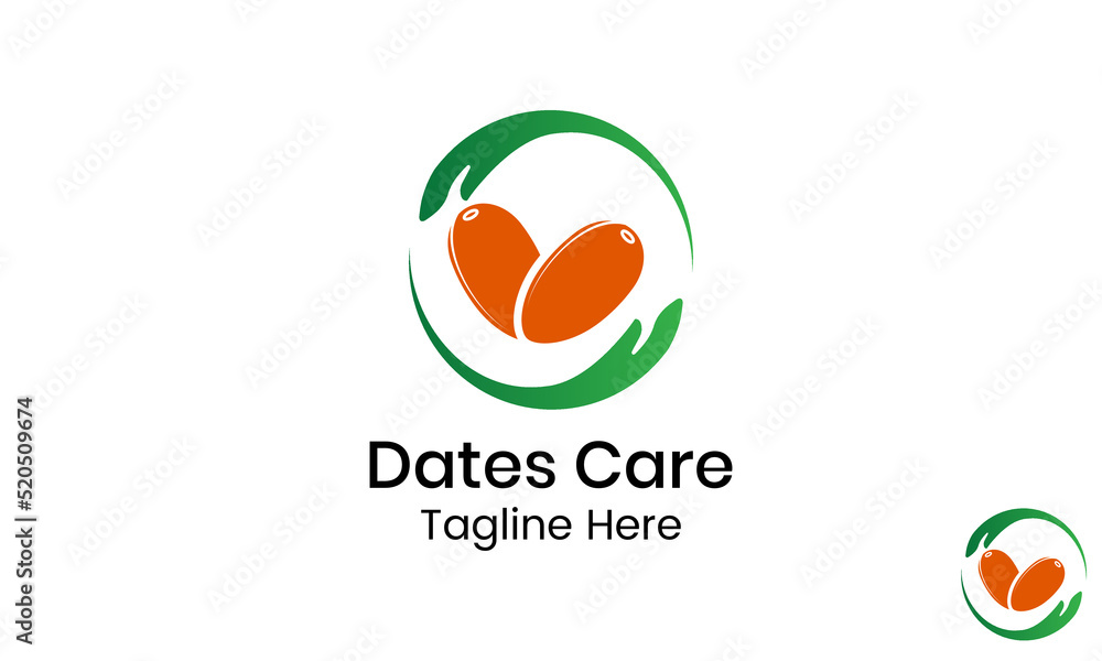 Dates Care Logo Design Template. dates logo food graphic design element ...