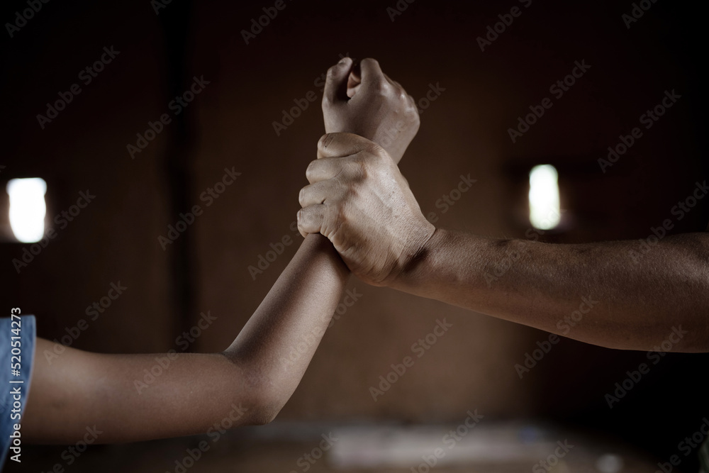 trafficking concept, child was a victim of human trafficking, human ...