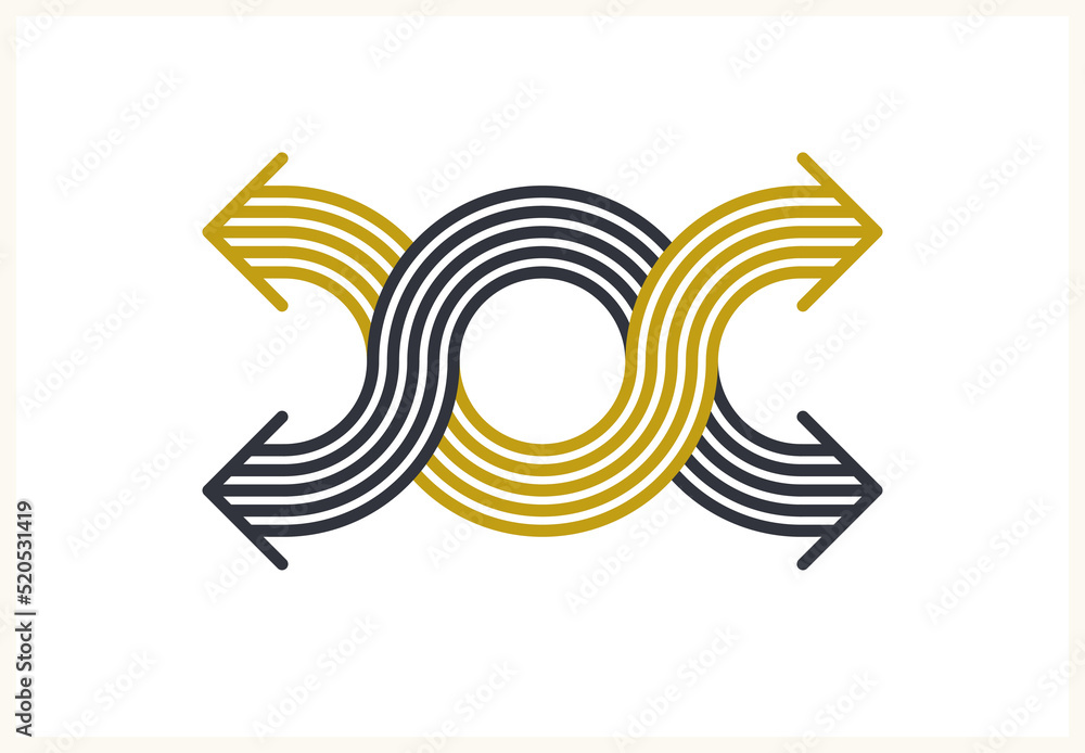 Arrow vector original logo isolated, pictogram symbol of double arrows ...