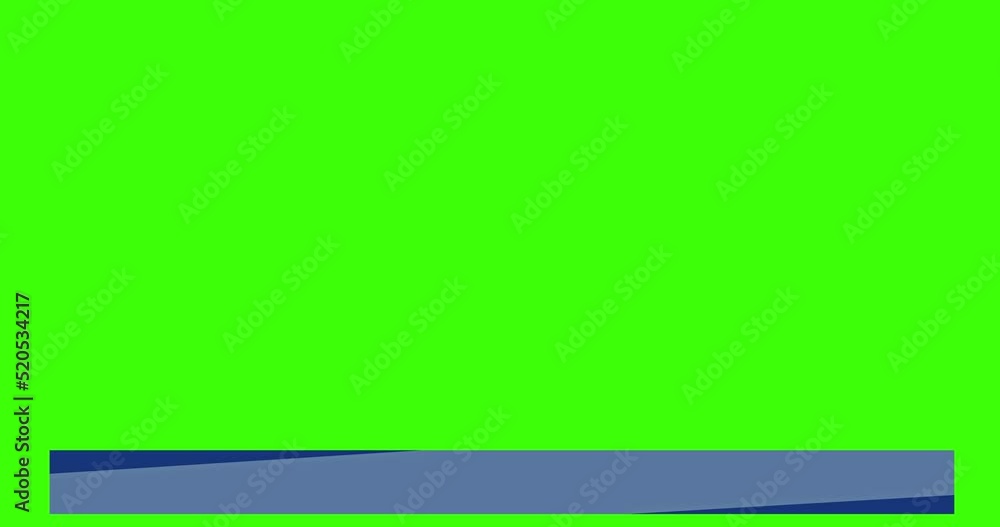 blue subtittle background pop up from the bottom in green screen ...