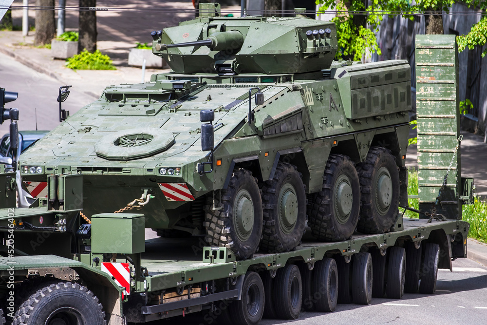 Vilnius Lithuania 2022-06-03 Boxer armored fighting vehicles, produced ...