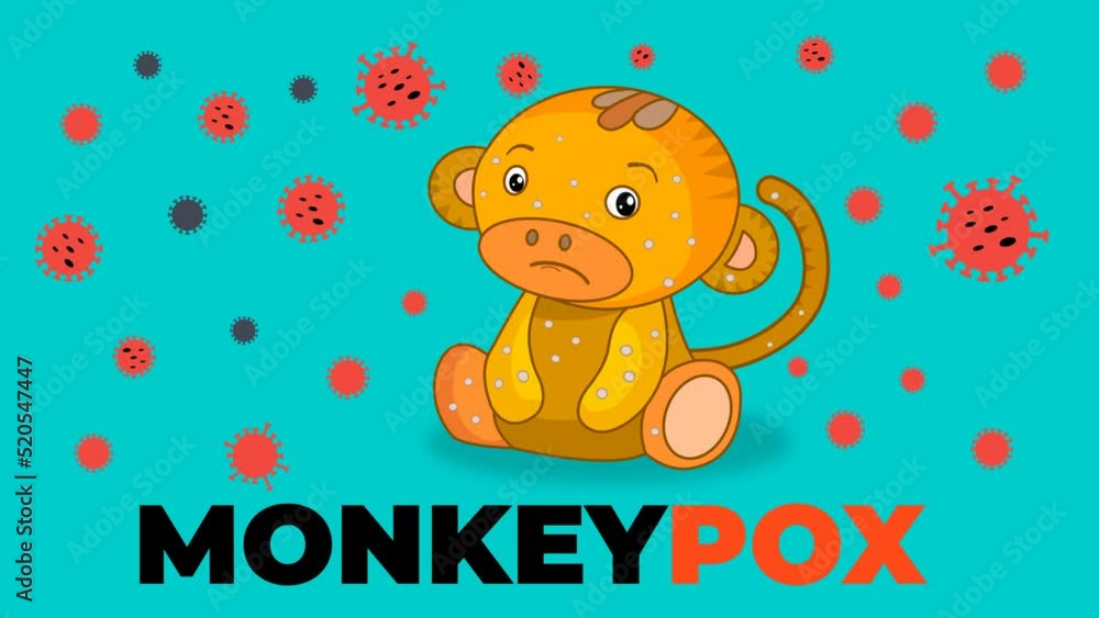 Animation. An outbreak of the monkey pox virus. Disease prevention ...
