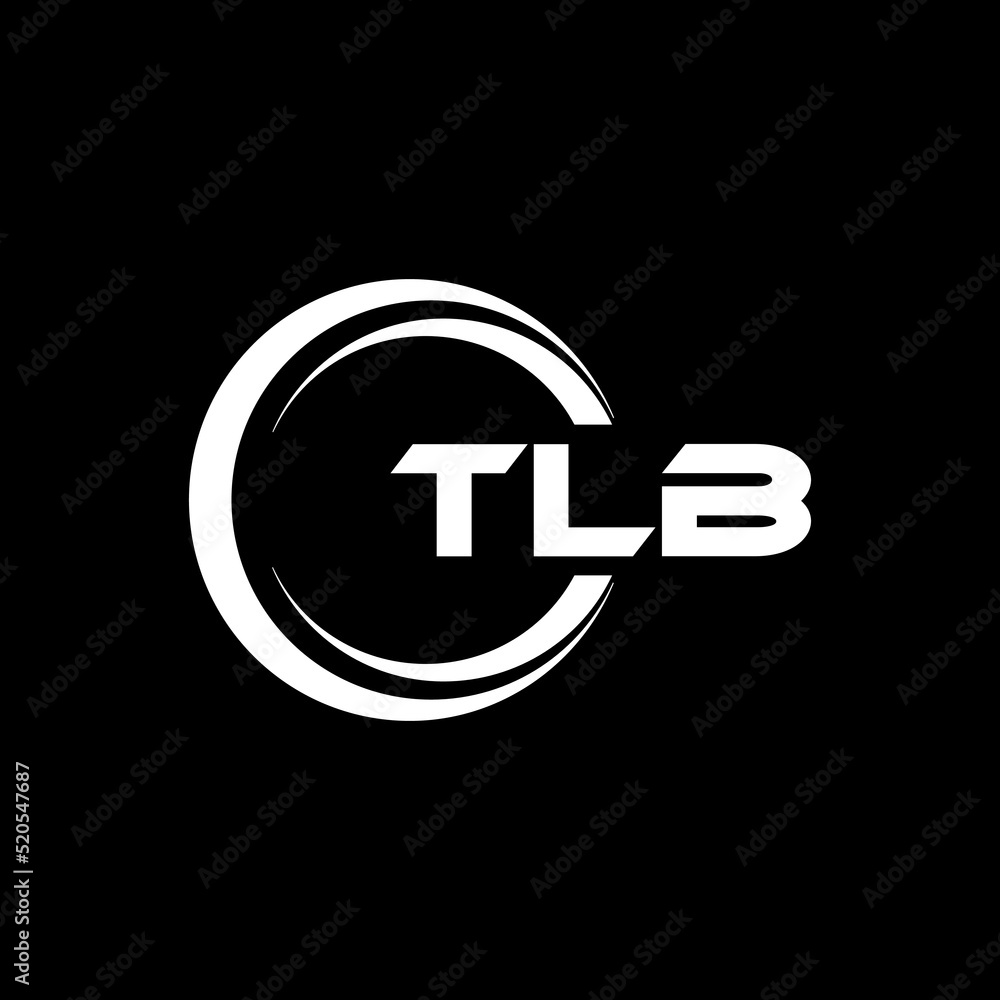 TLB letter logo design with black background in illustrator, cube logo ...