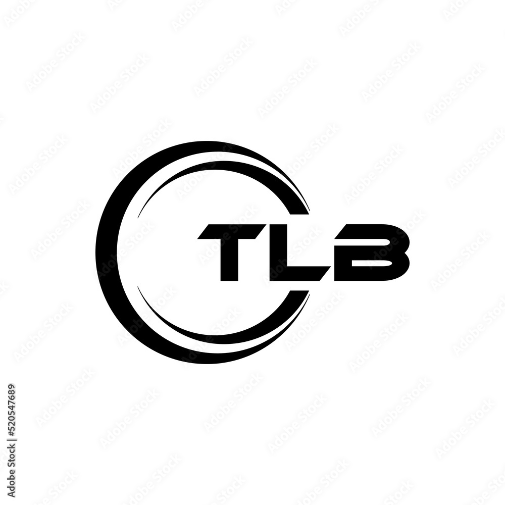 TLB letter logo design with white background in illustrator, cube logo ...
