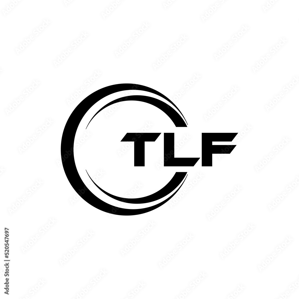 TLF letter logo design with white background in illustrator, cube logo ...