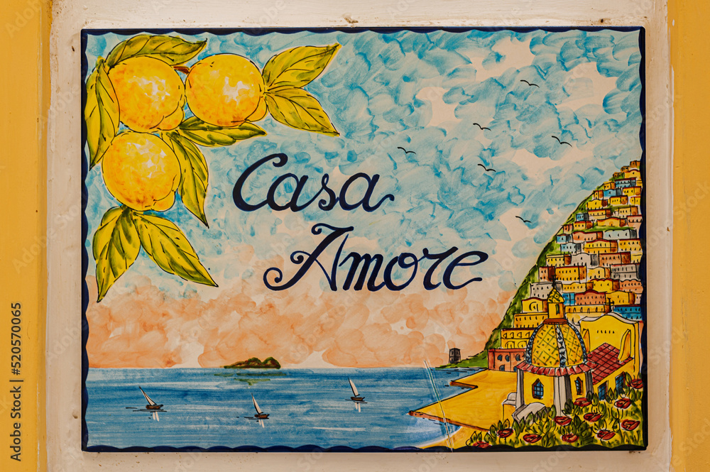 Ceramic background. Italian traditional patterns on tiles, handmade ...