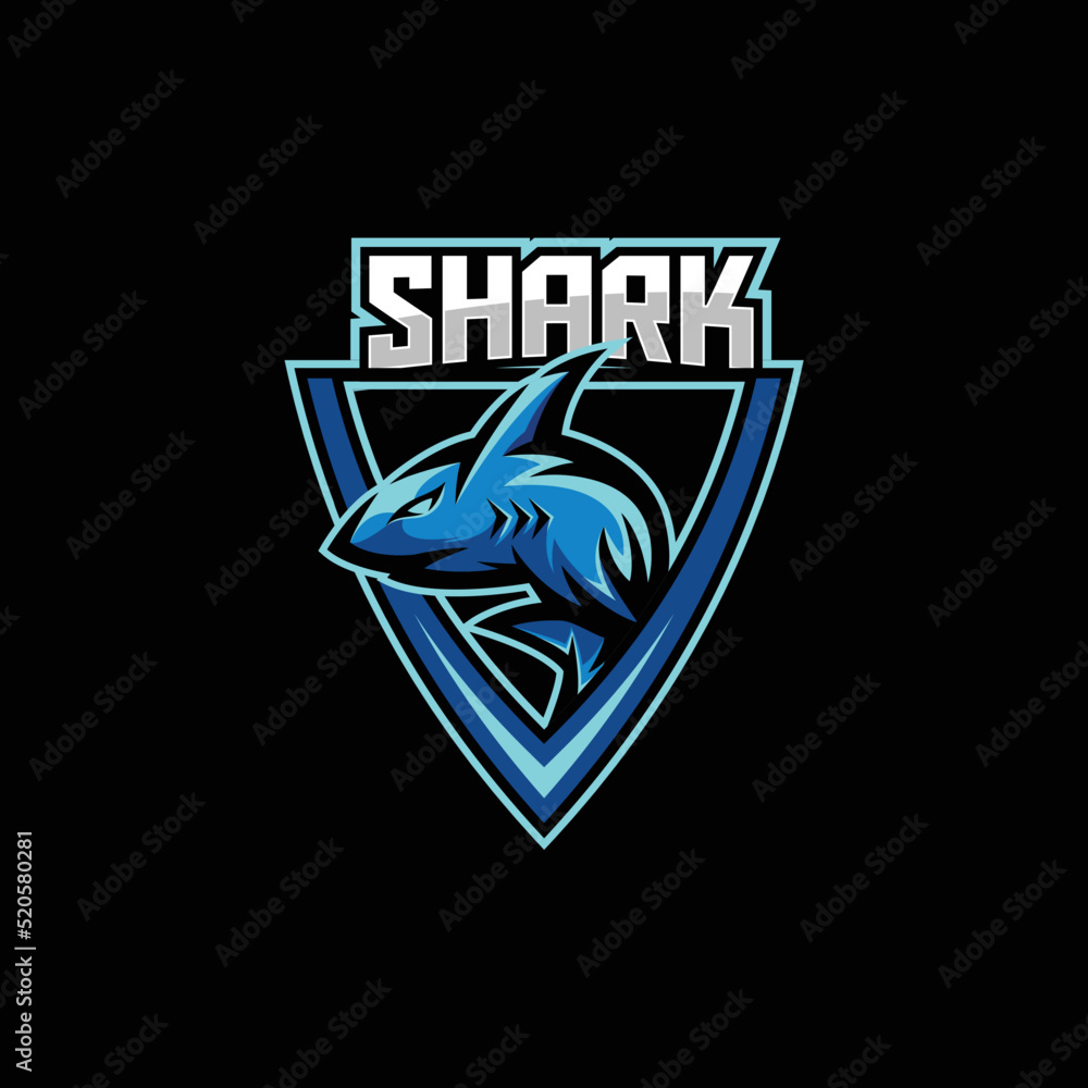 Shark mascot esport gaming logo vector Stock Vector | Adobe Stock