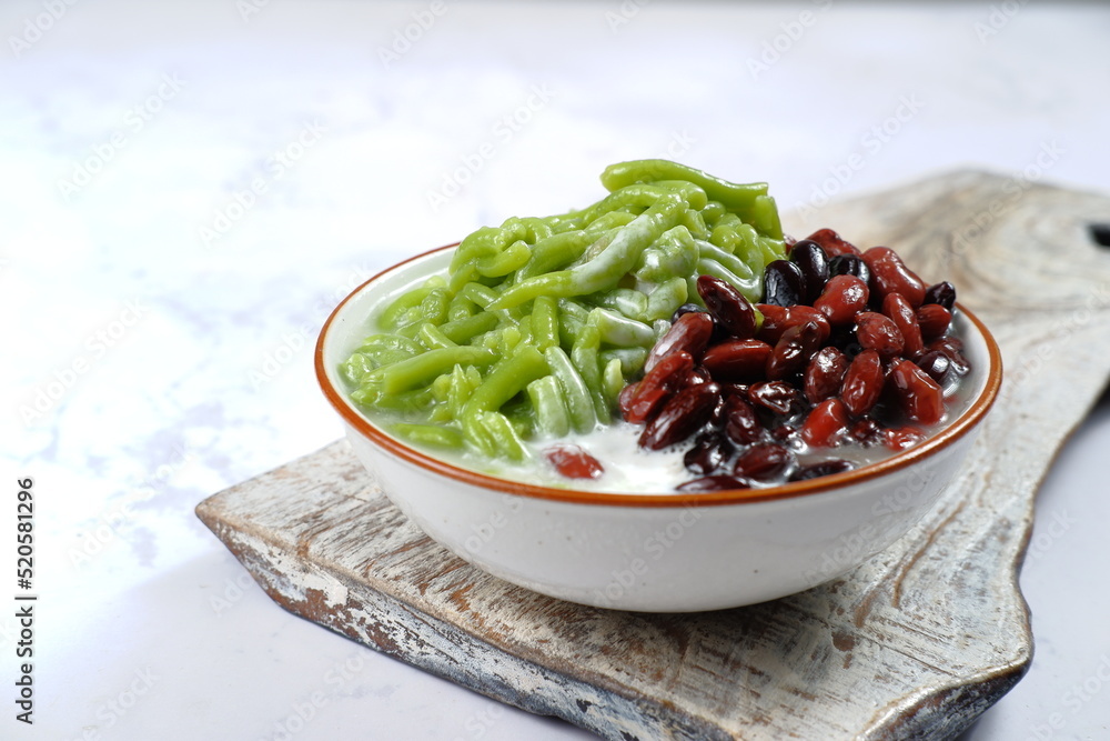 Malaysian Desserts Called Cendol. Cendol is Made From Crushed Ice Cubes ...