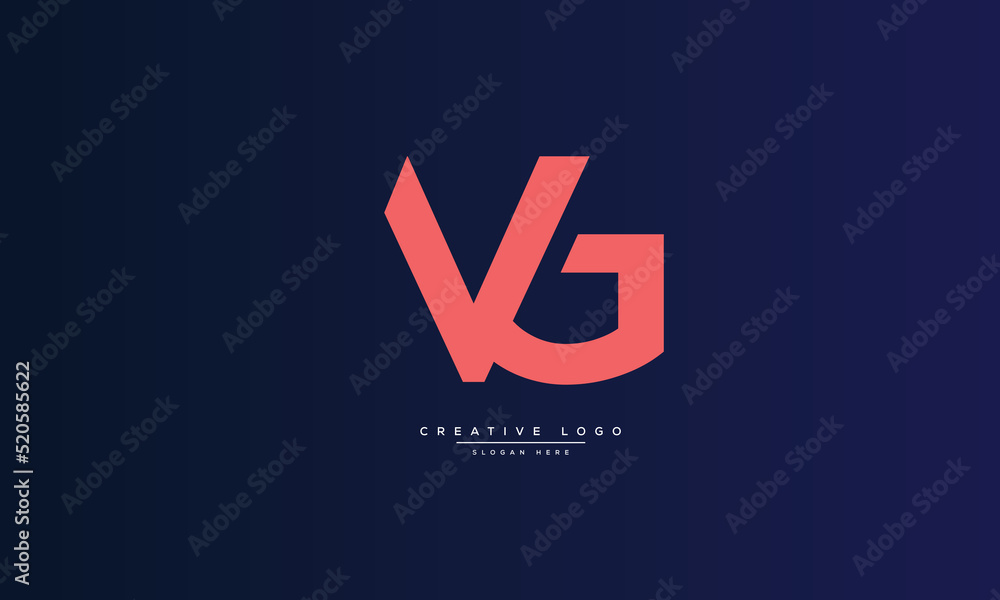 Alphabet letters Initials monogram logo VG, GV, V and G Stock Vector ...