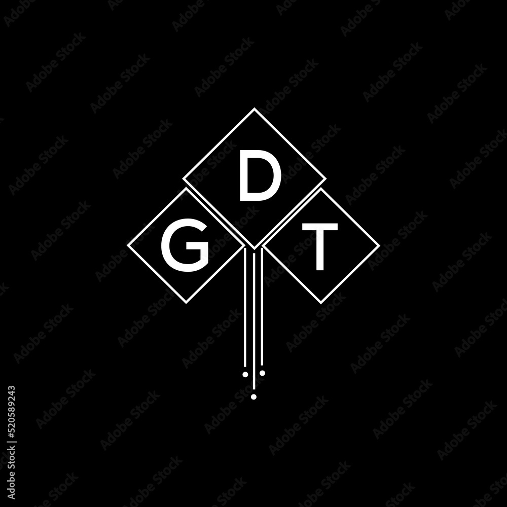 GDT letter logo design with white background in illustrator, GDT vector ...