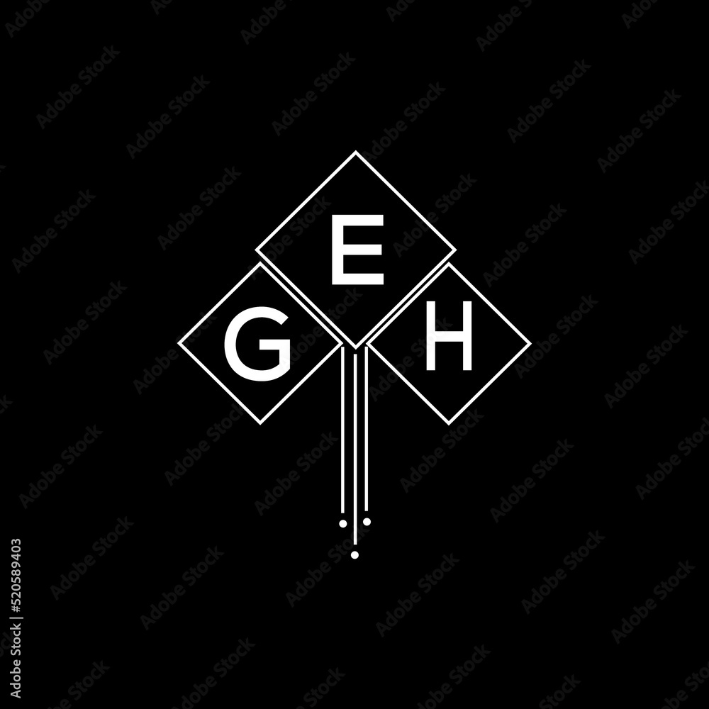 GEH letter logo design with white background in illustrator, GEH vector ...