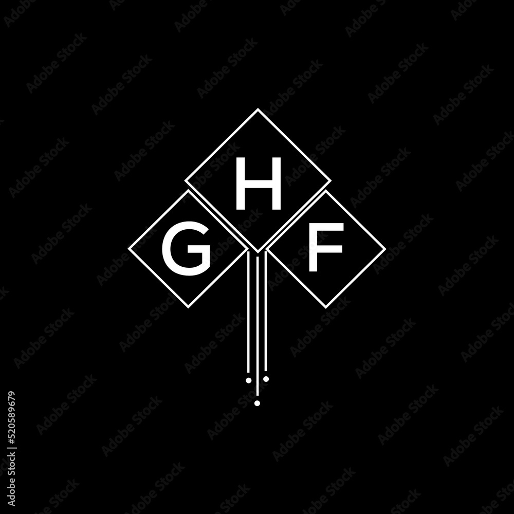 GHF letter logo design with white background in illustrator, GHF vector ...