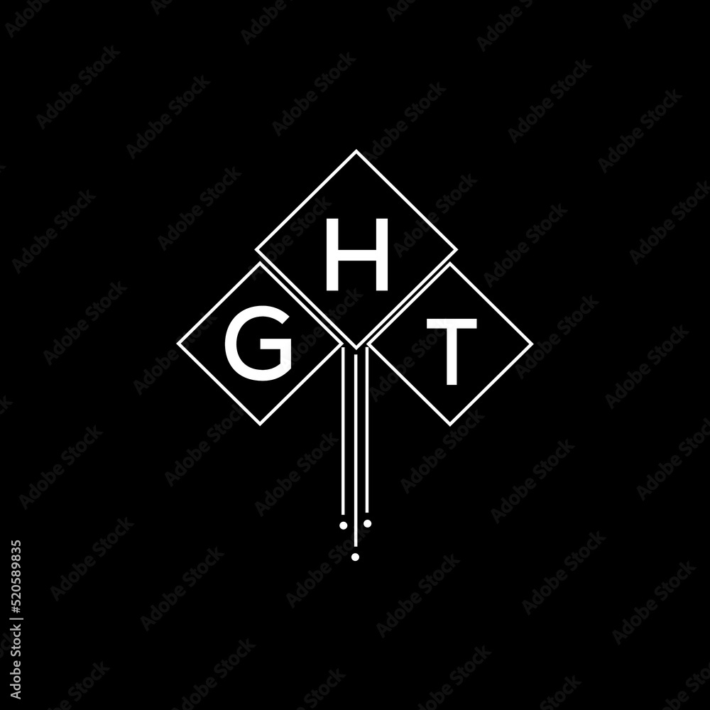 GHT letter logo design with white background in illustrator, GHT vector ...