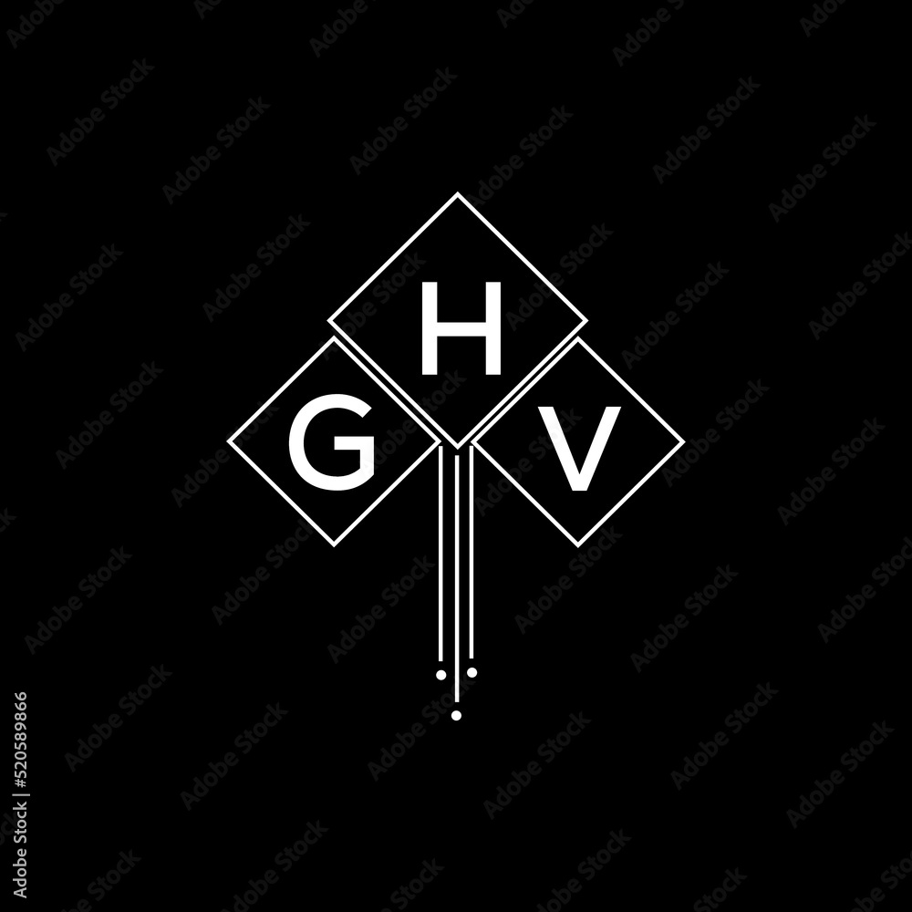 GHV letter logo design with white background in illustrator, GHV vector ...
