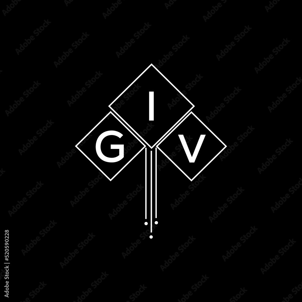 GIV letter logo design with white background in illustrator, GIV vector ...