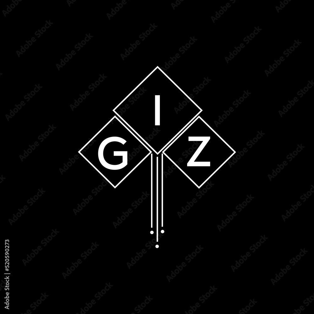 GIZ letter logo design with white background in illustrator, GIZ vector ...