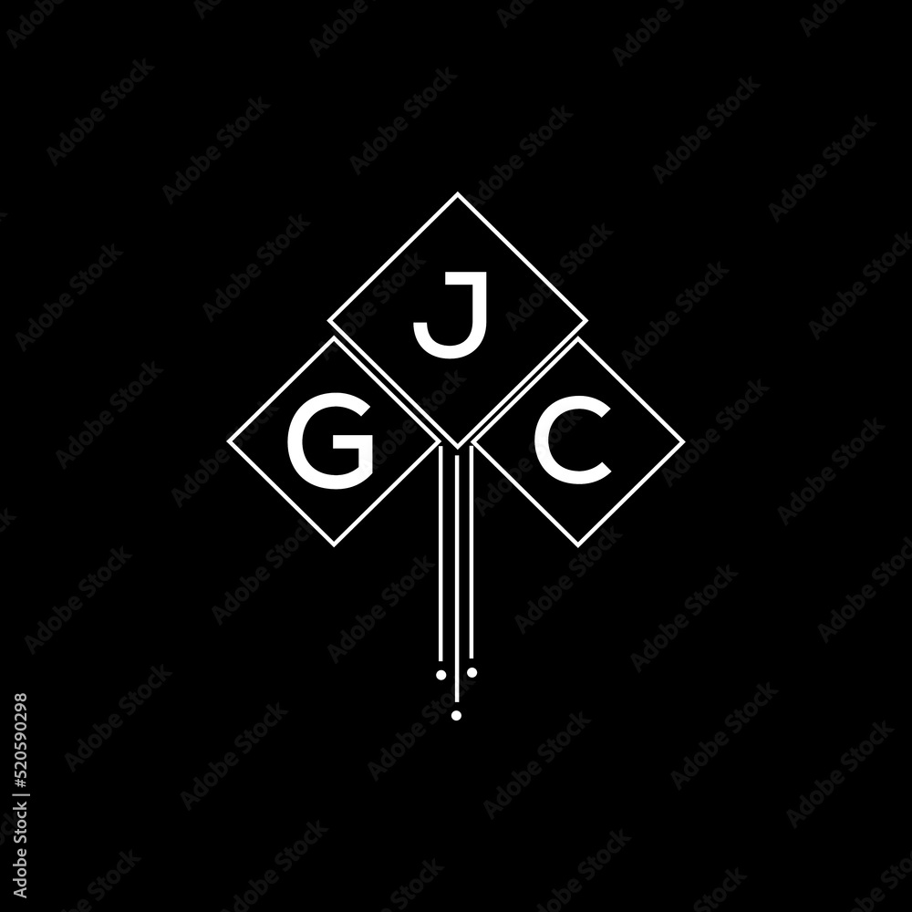 GJC letter logo design with white background in illustrator, GJC vector ...