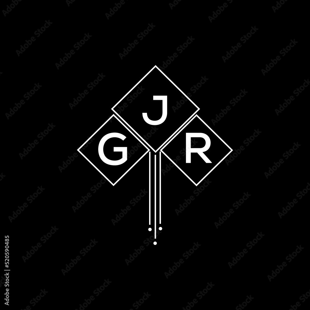 GJR letter logo design with white background in illustrator, GJR vector ...