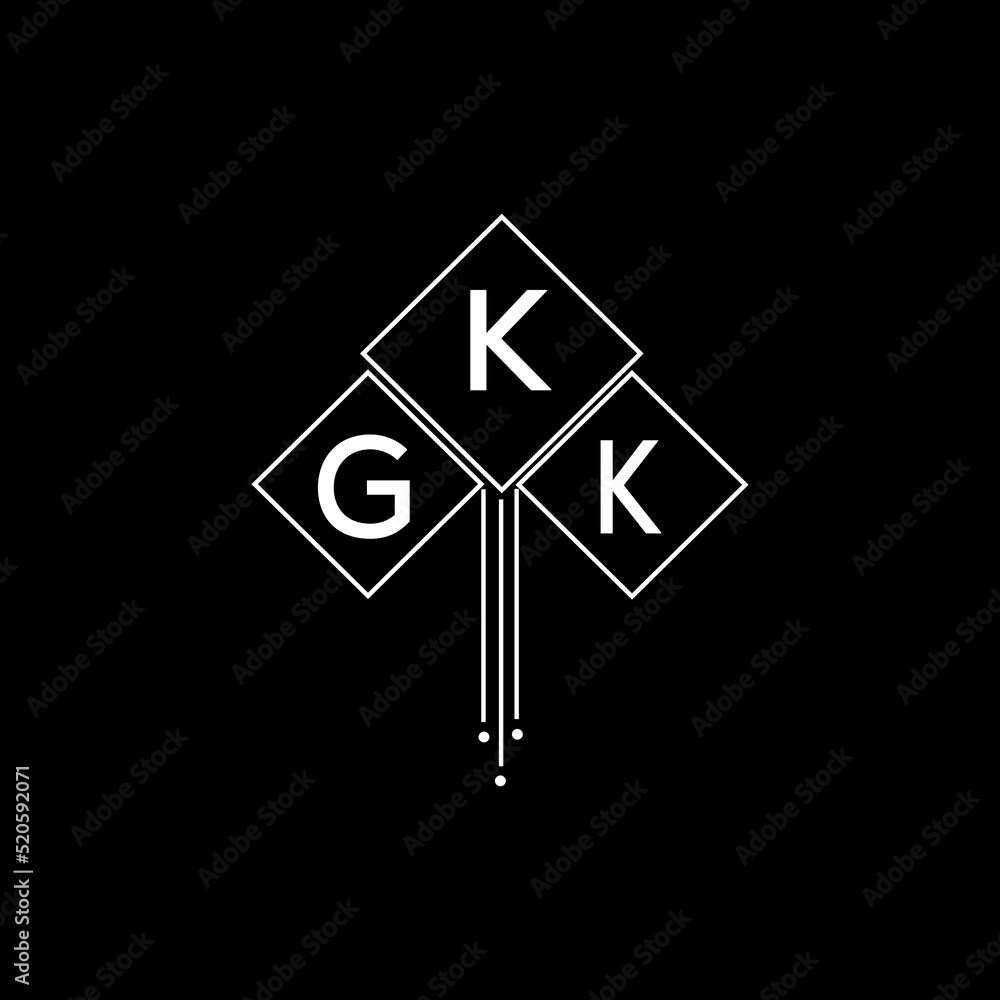 GKK letter logo design with white background in illustrator, GKK vector ...