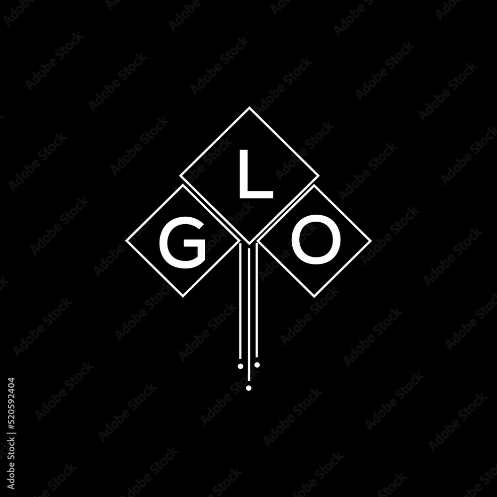 GLO letter logo design with white background in illustrator, GLO vector ...