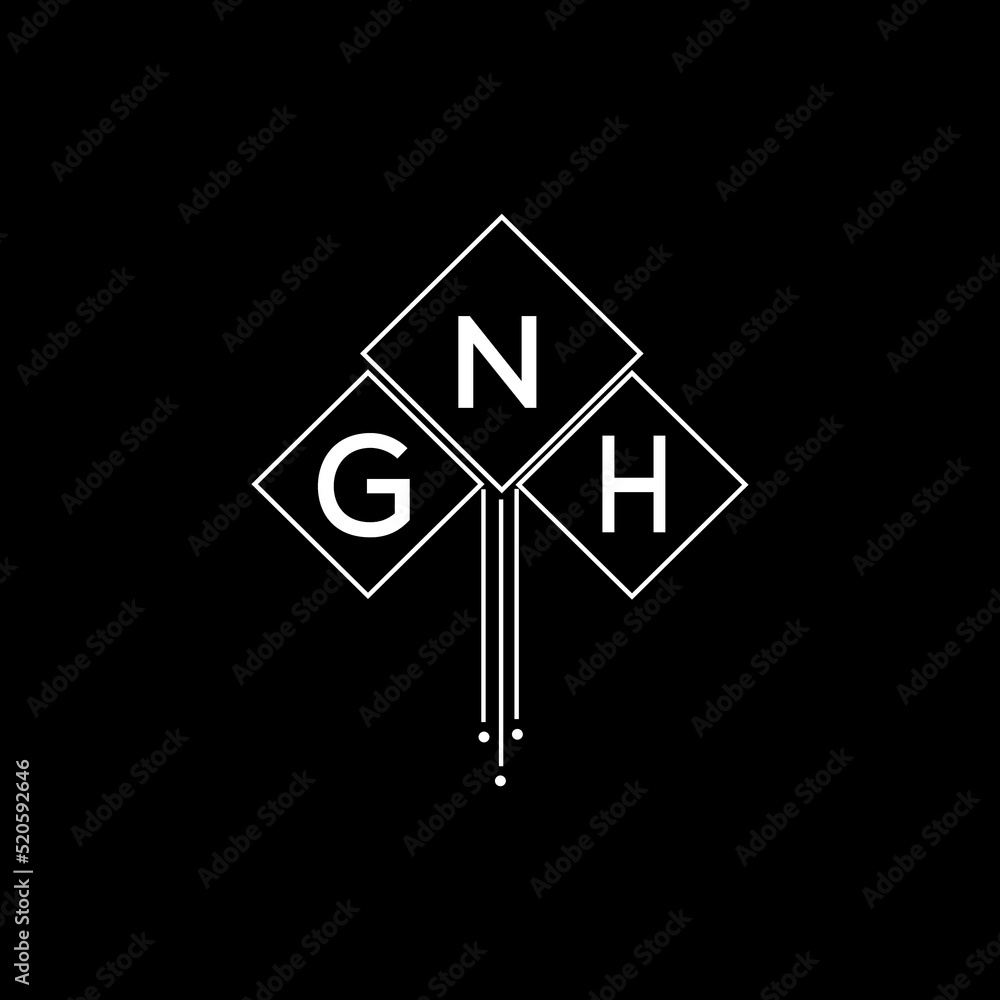 GNH letter logo design with white background in illustrator, GNH vector ...