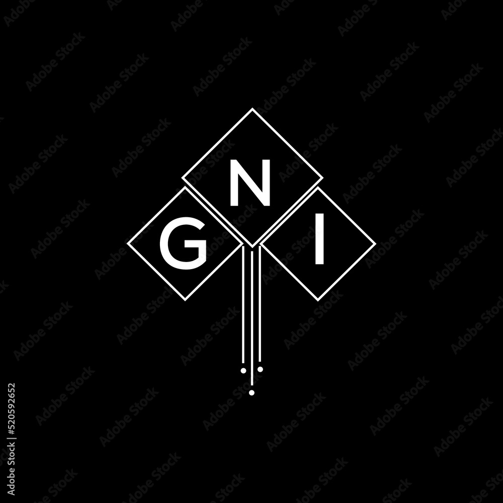 GNI letter logo design with white background in illustrator, GNI vector ...