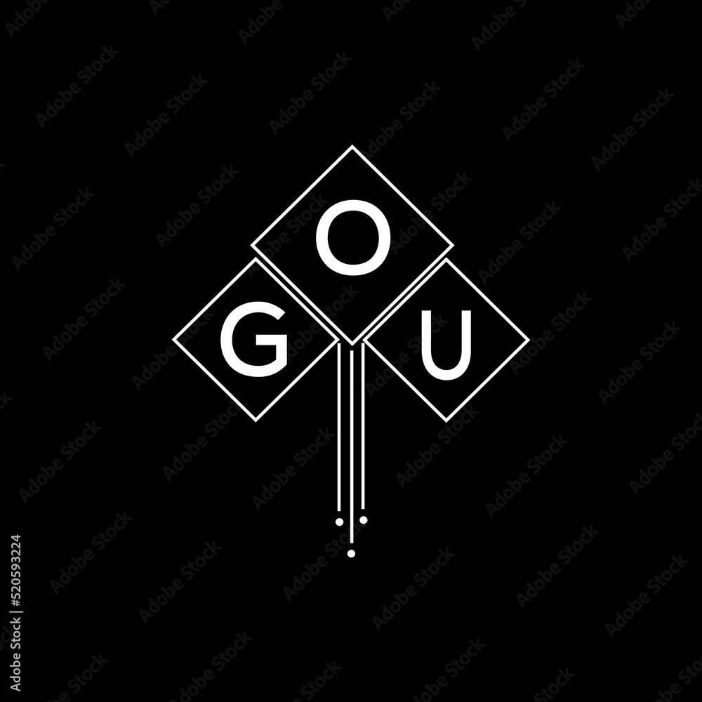 GOU letter logo design with white background in illustrator, GOU vector ...