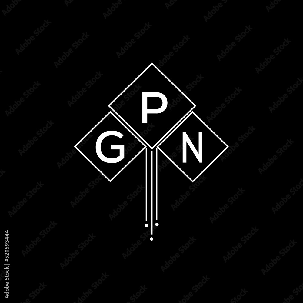 GPN letter logo design with white background in illustrator, GPN vector ...