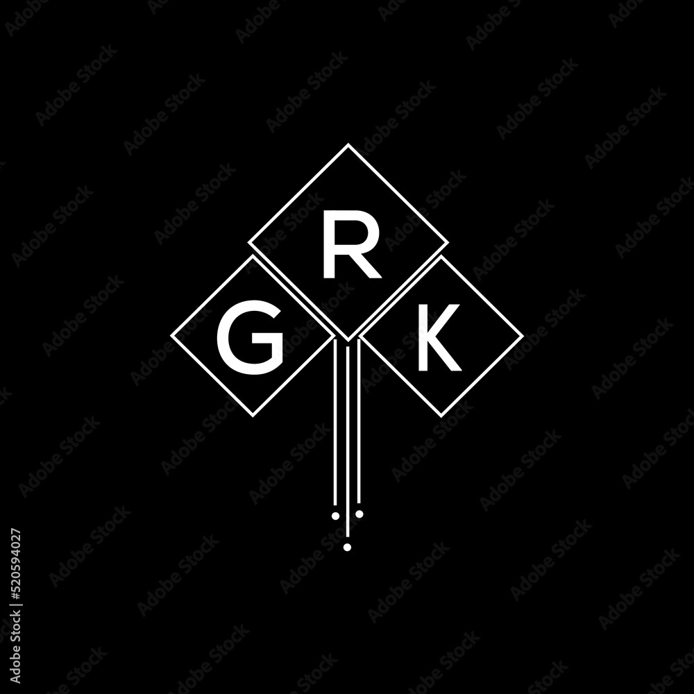 GRK letter logo design with white background in illustrator, GRK vector ...