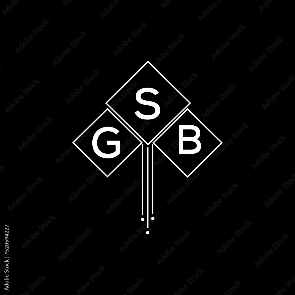 GSB letter logo design with white background in illustrator, GSB vector ...