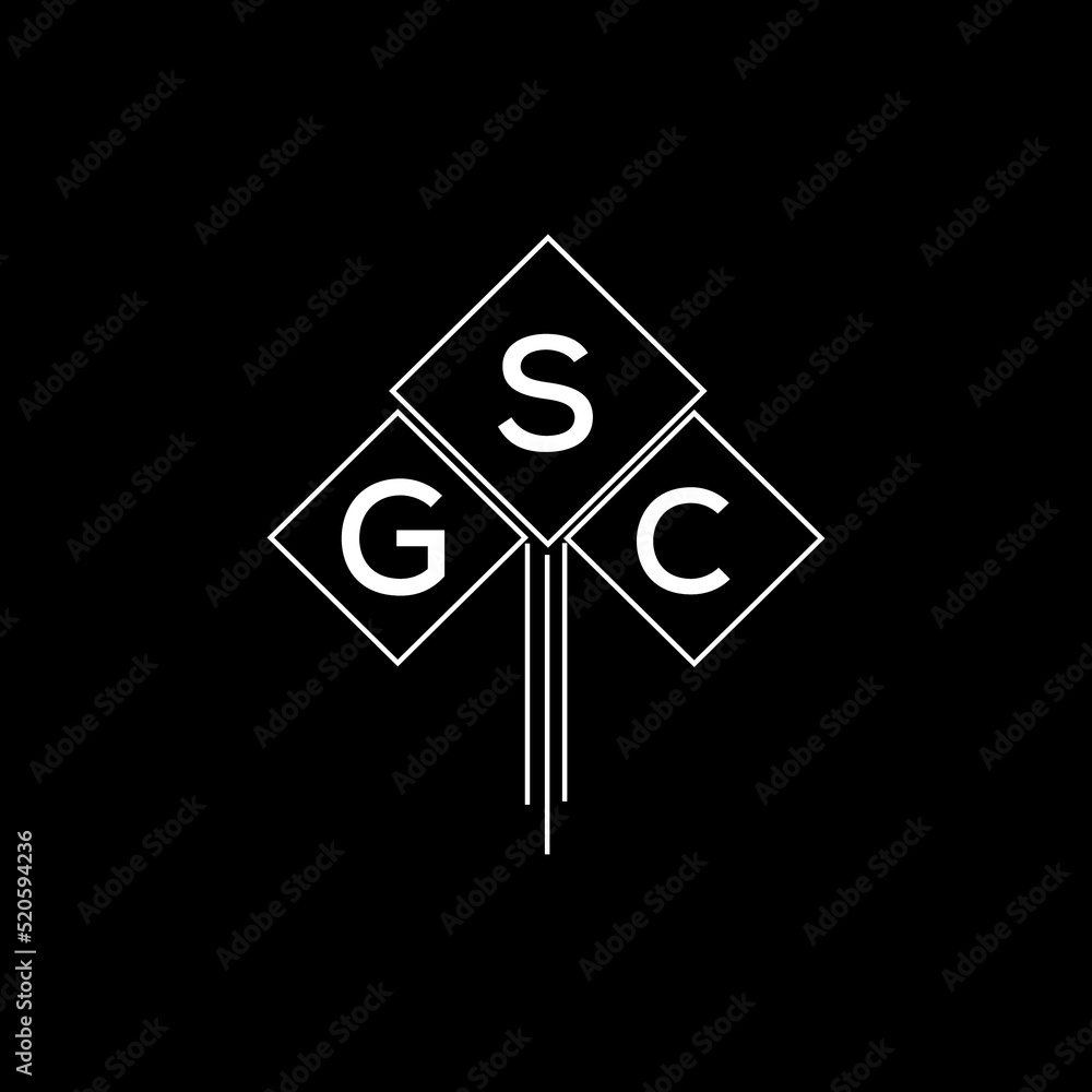 GSC letter logo design with white background in illustrator, GSC vector ...