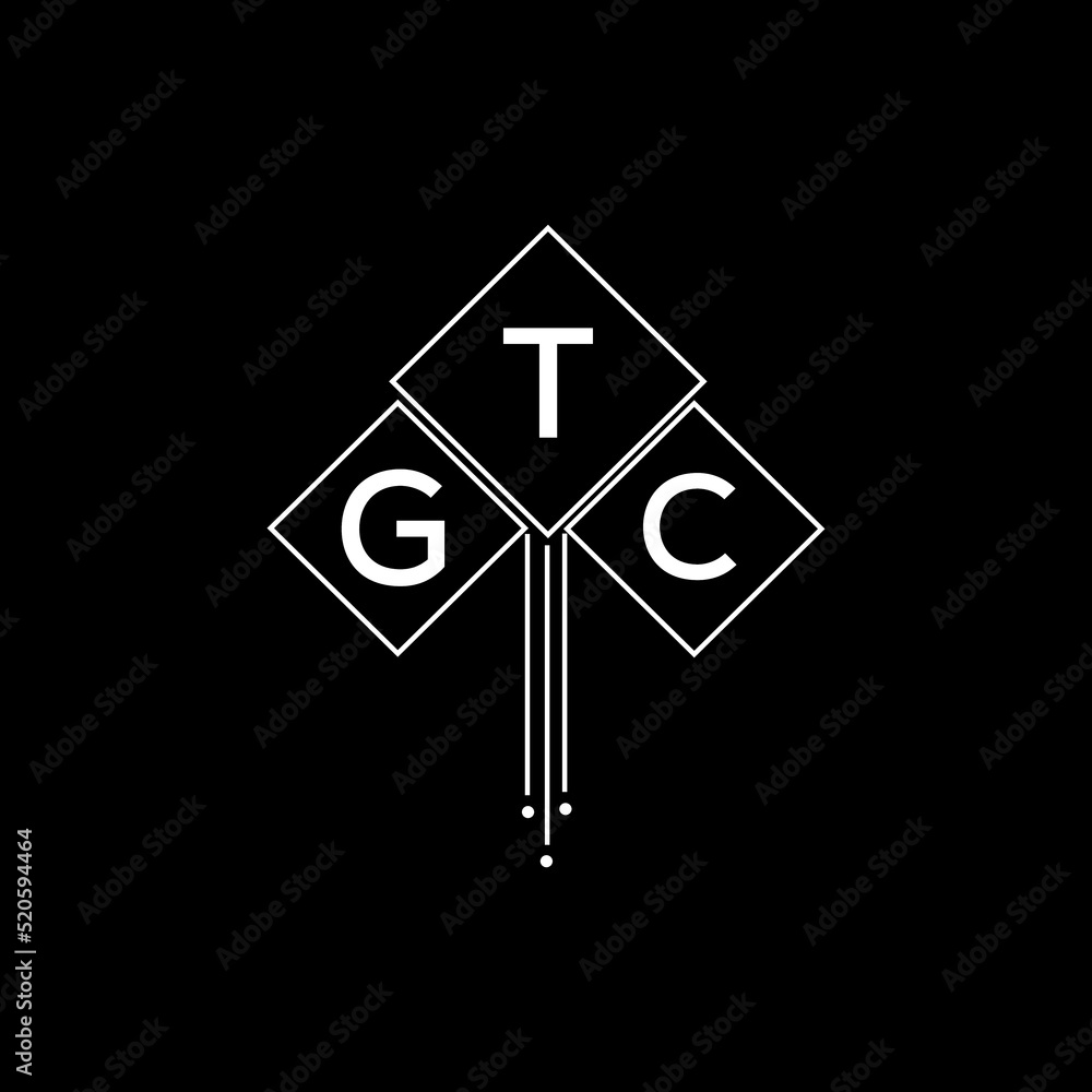 GTC letter logo design with white background in illustrator, GTC vector ...