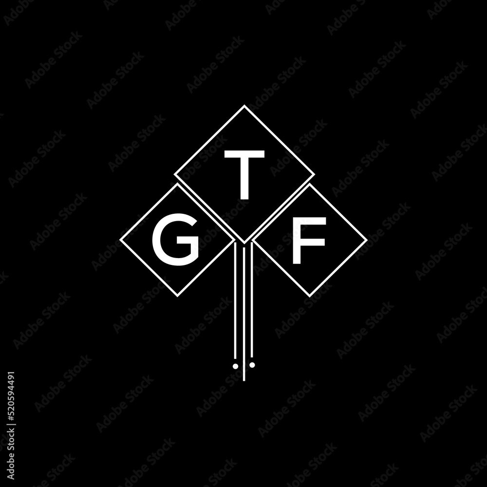 GTF letter logo design with white background in illustrator, GTF vector ...