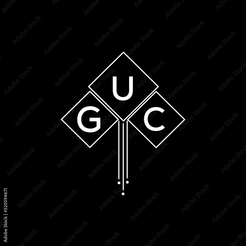 GUC letter logo design with white background in illustrator, GUC vector ...