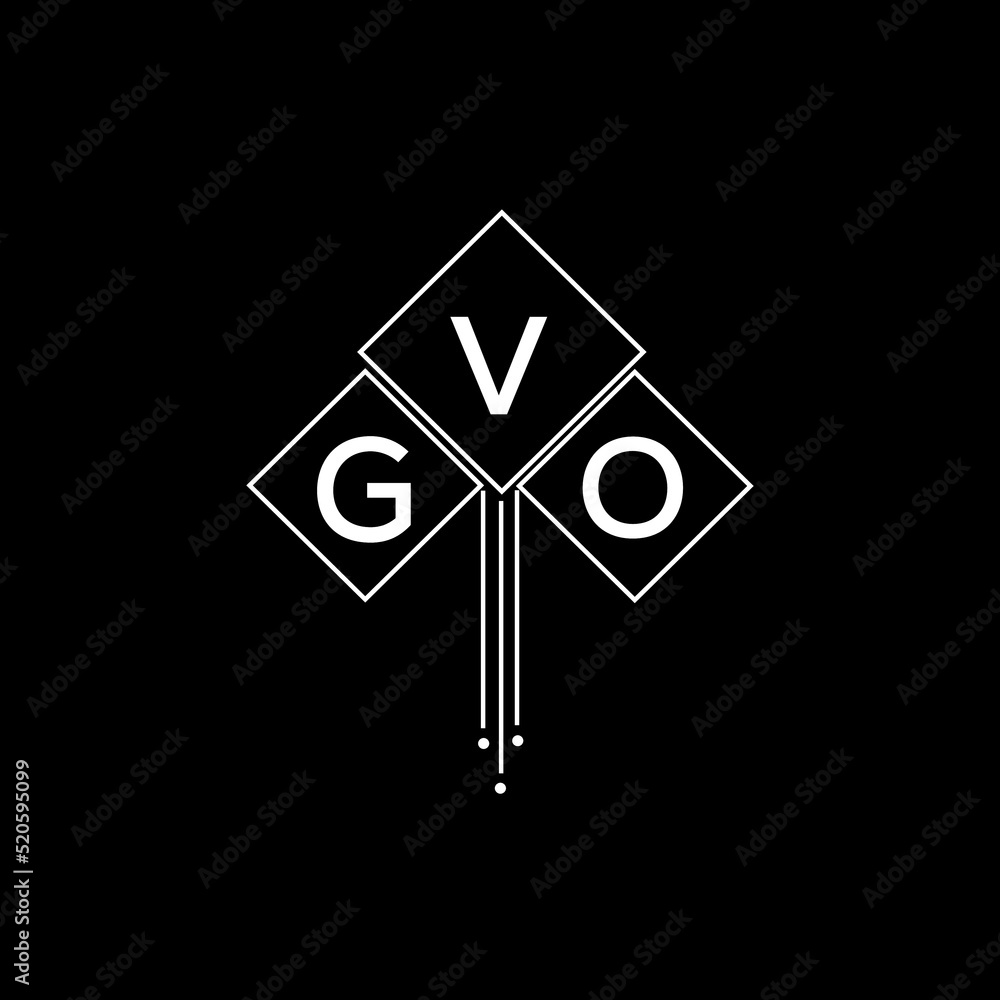 GVO letter logo design with white background in illustrator, GVO vector ...