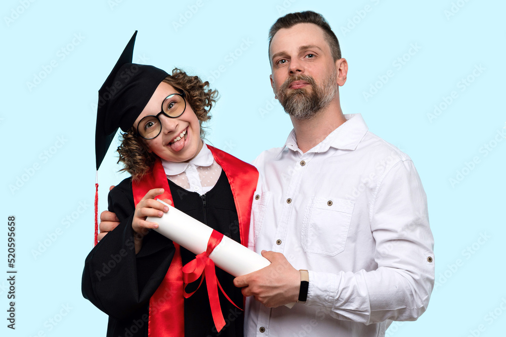 Prodigy child getting diploma Stock Photo | Adobe Stock