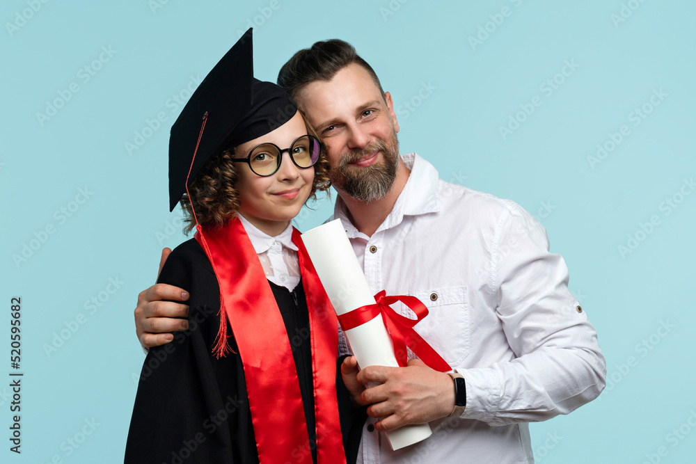 Prodigy child getting diploma Stock Photo | Adobe Stock