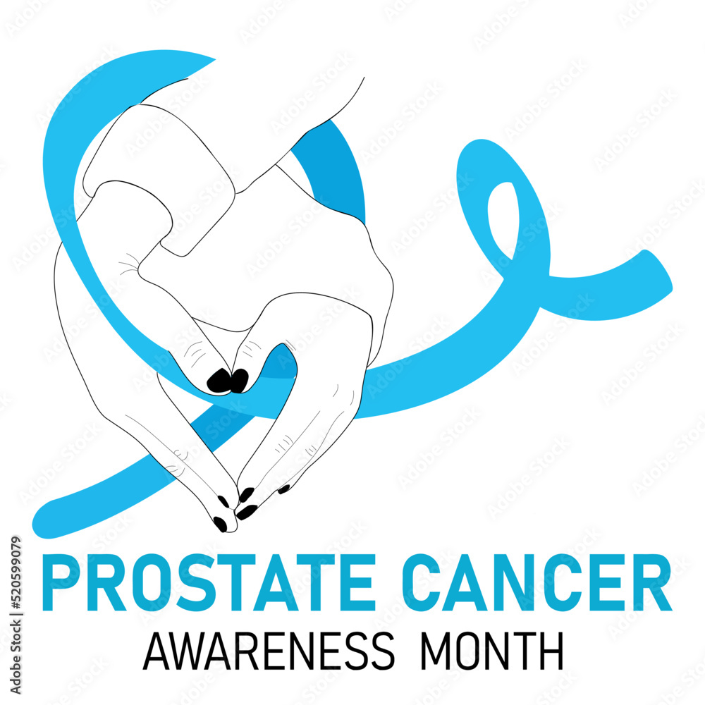 Prostate Cancer Awareness Month poster. Vector cartoon illustration of ...