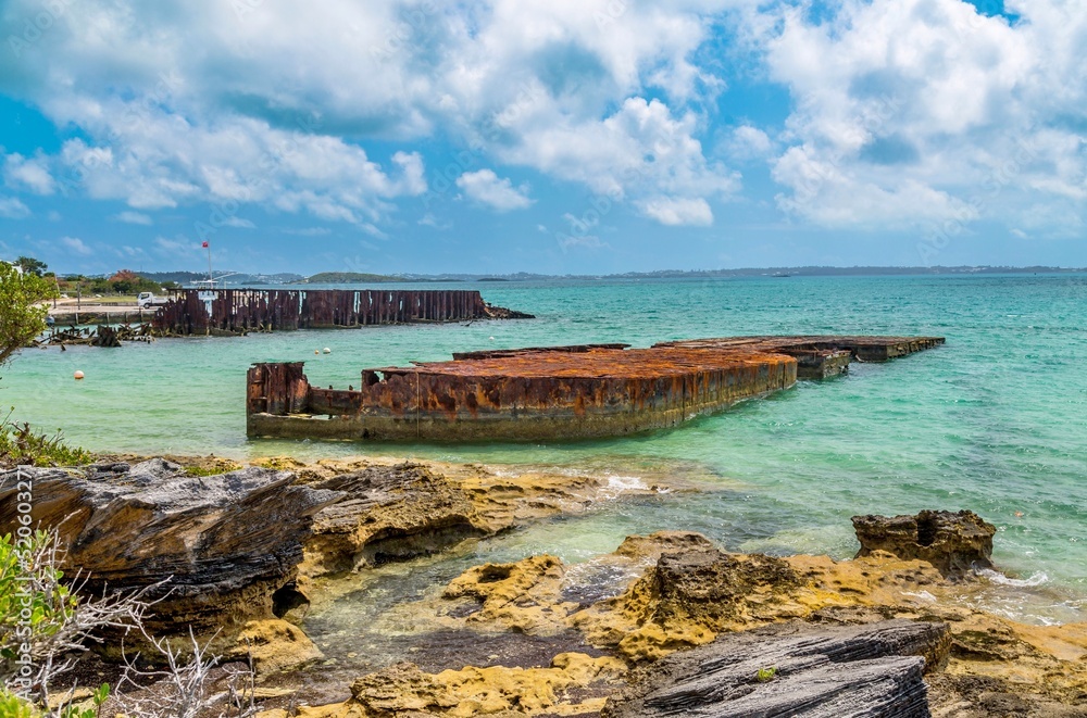 HM Floating Dockyard, built on the Thames and towed to Bermuda in 1869 ...