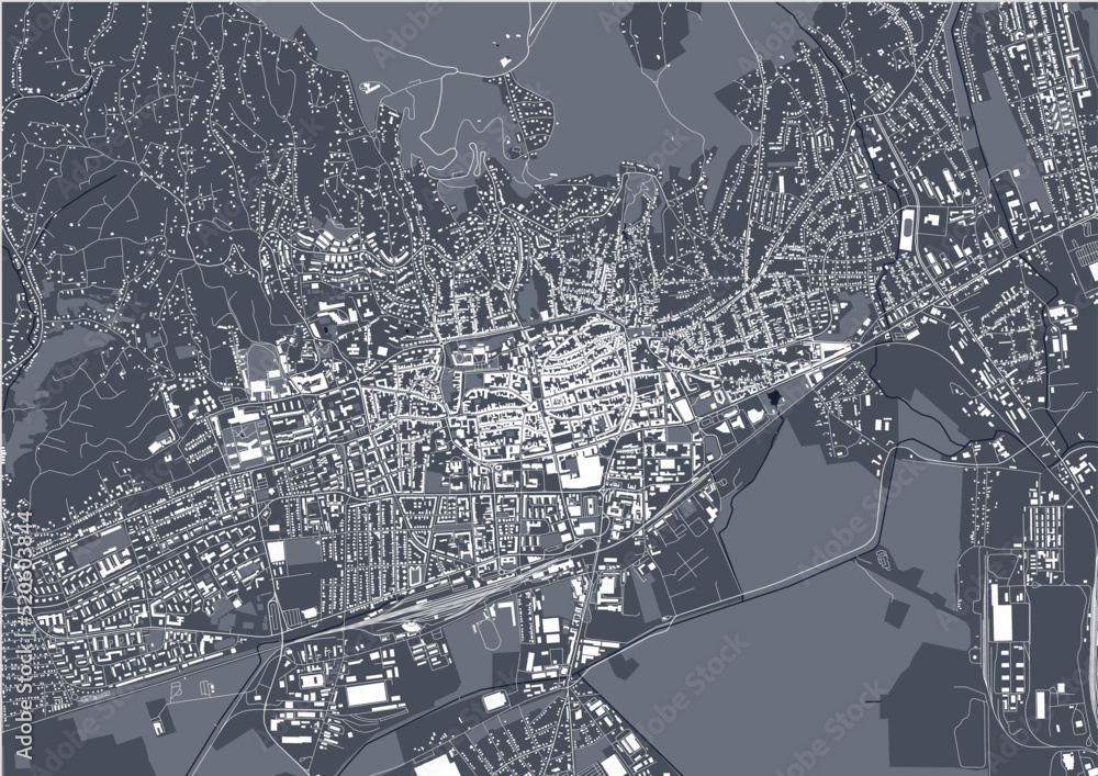 map of the city of Pecs, Hungary Stock Vector | Adobe Stock